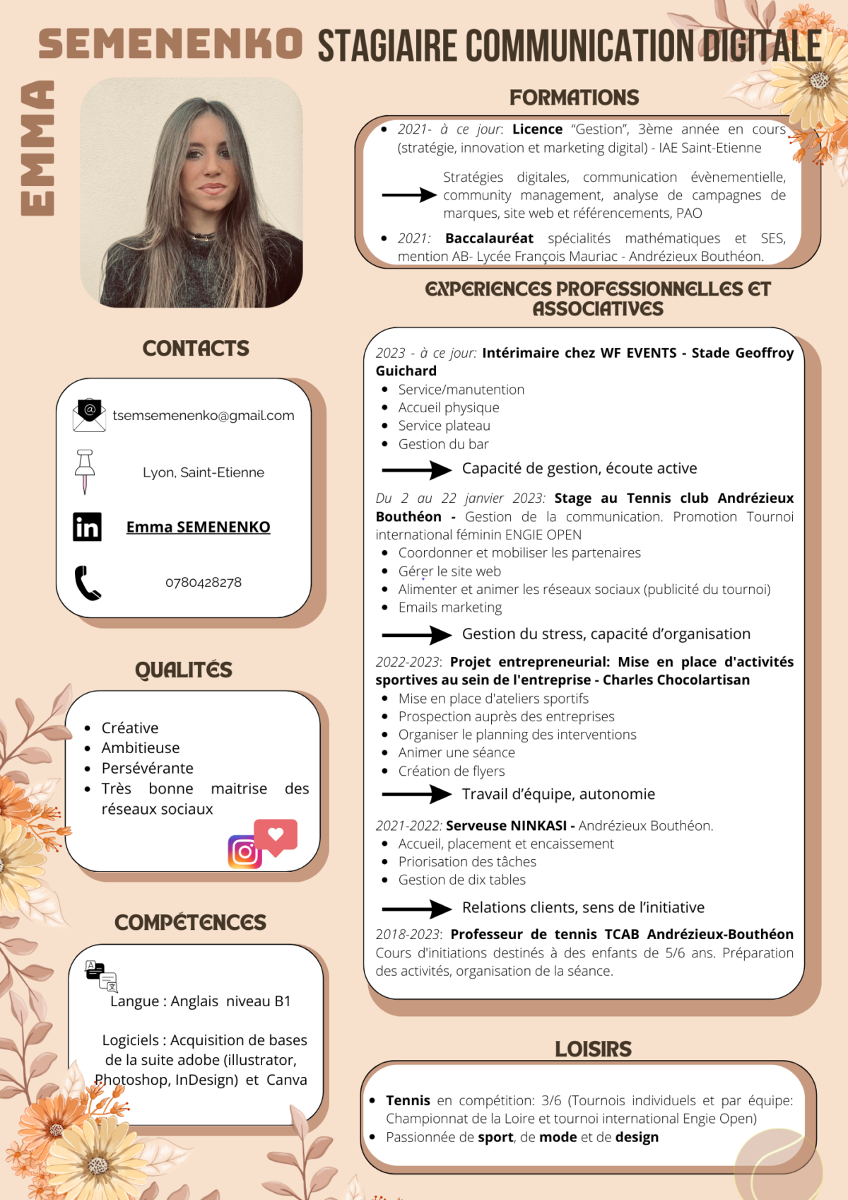 Mes expériences professionnelles – Accueil